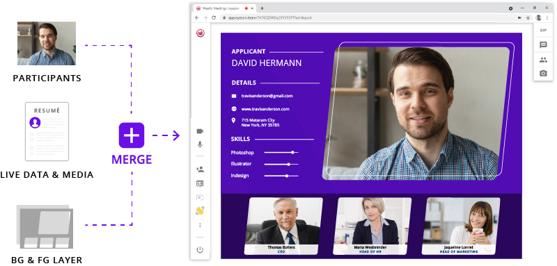 Live recruiting with video call